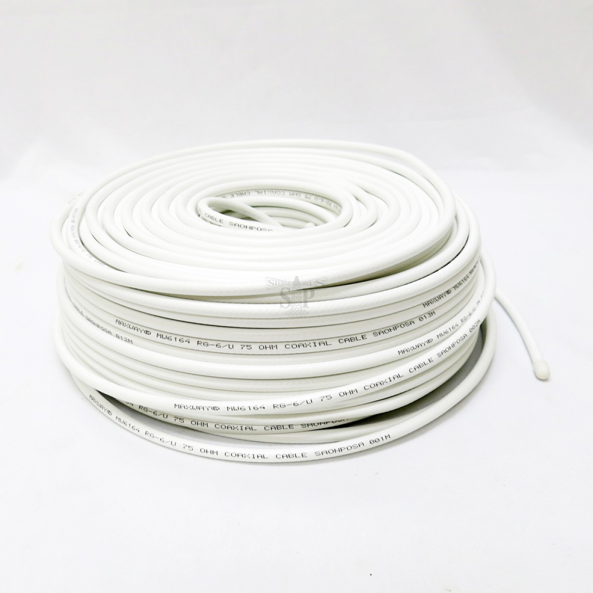 Maxway MW6164 RG6/U Coaxial Cable [100M] (White)
