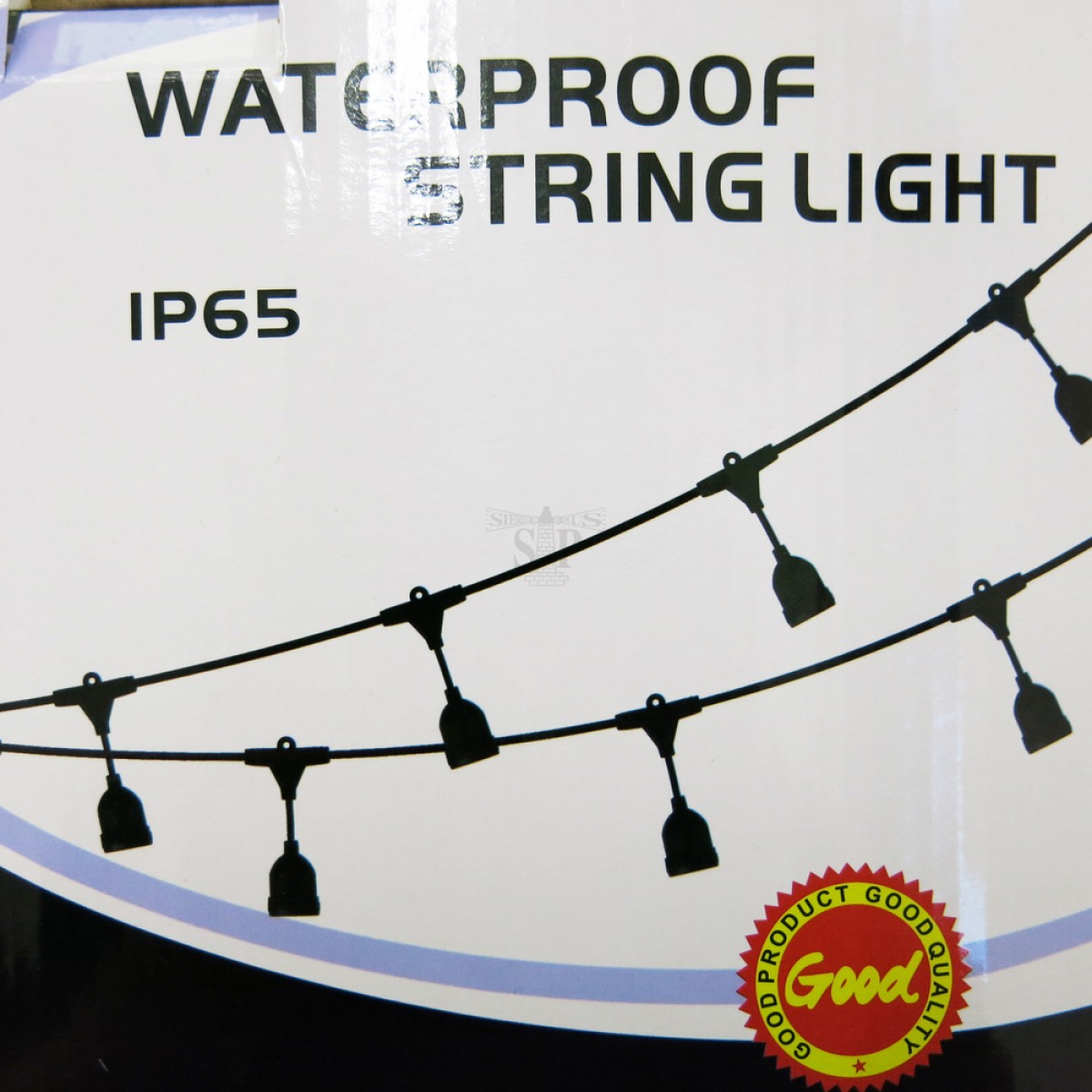 Iwachi IP65 12 x E27 Weatherproof Lamp Holder c/w 7.2M Wire (Black)