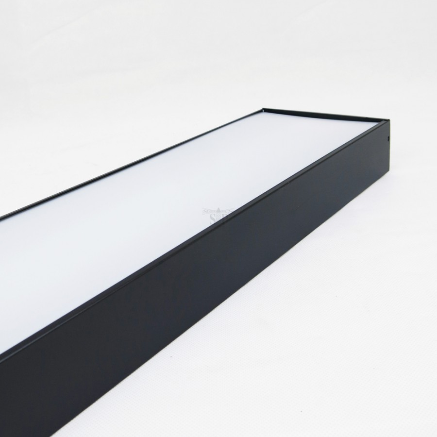 BTGLUX 4ft LED Triple Circuit Linear-Series Opal Diffuser Casing (Black ...