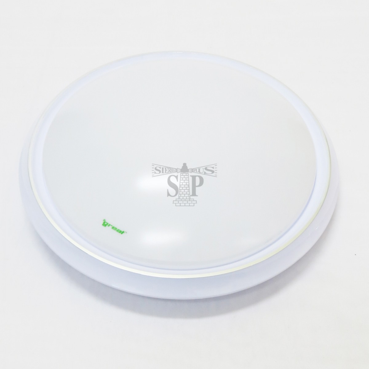 13-inch 16W Flush Mount LED Ceiling Light Round (White) c/w 15.5-inch ...