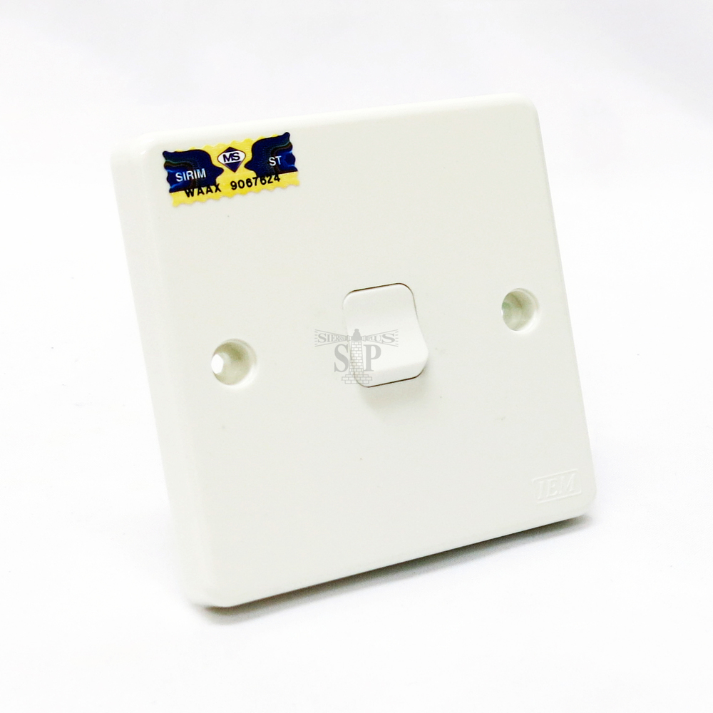 IEM 10Amp 1 Gang Switch [SIRIM] (White)