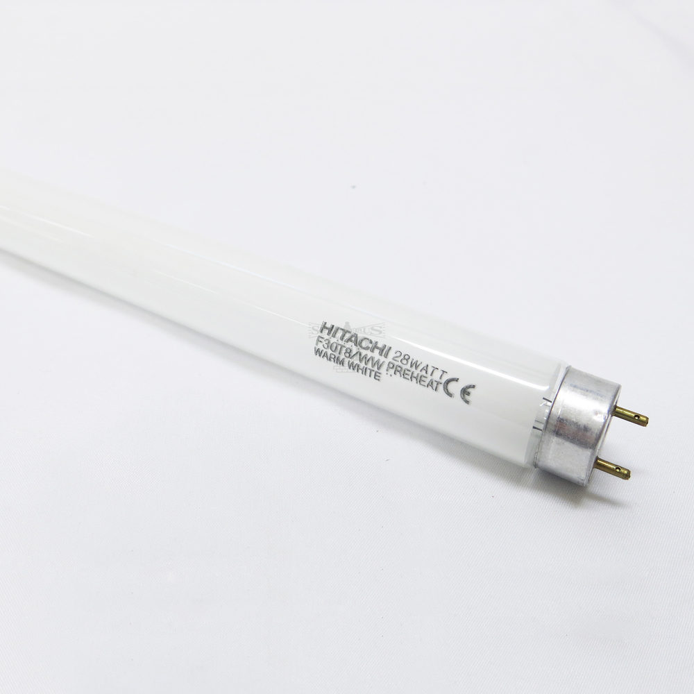Hitachi 3ft 28W G13 T8 Fluorescent Glass Tube (White)