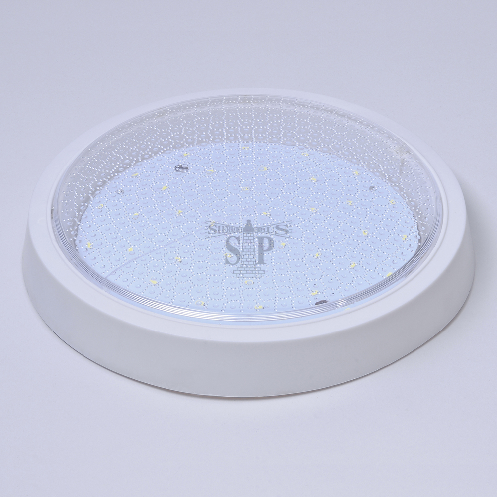 BTG 12-inch 18W Flush Mount LED Ceiling Light Round (White & Clear ...