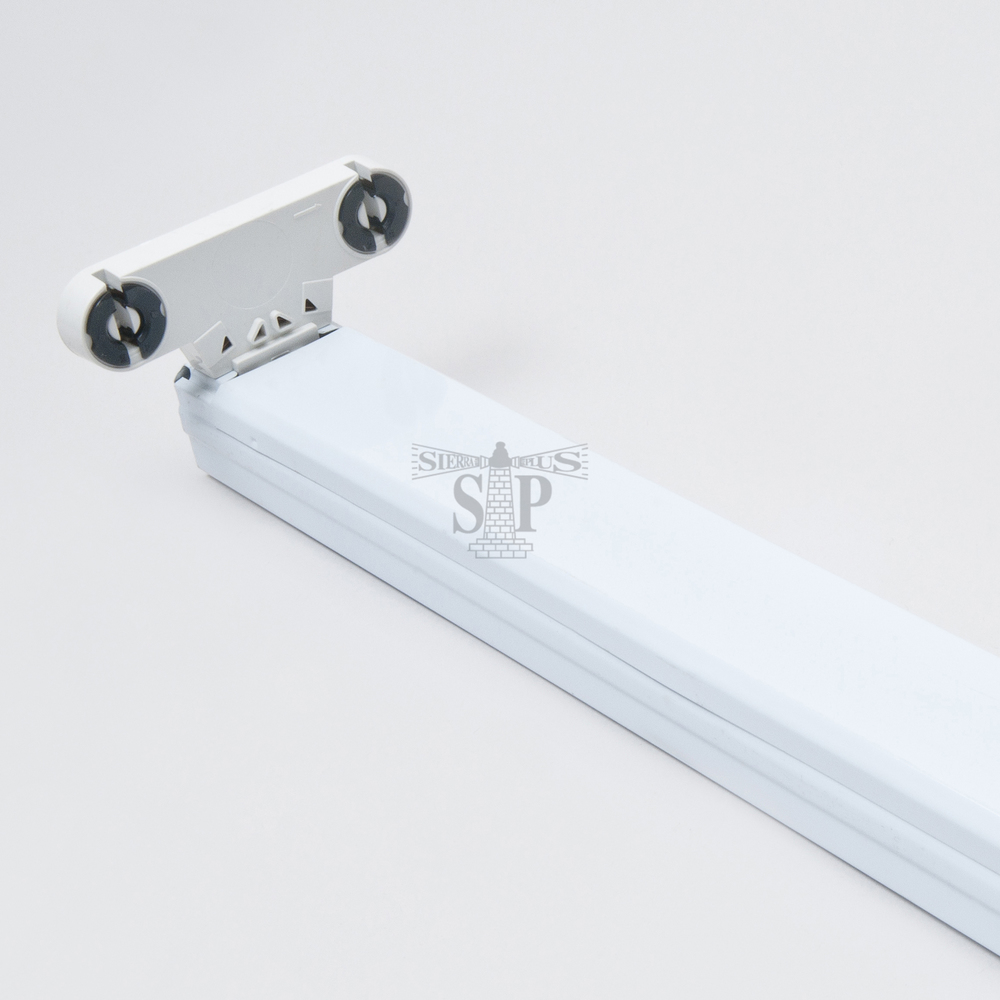 E-TEN 4ft Double Circuit Fluorescent Casing c/w Electronic Ballast (White)
